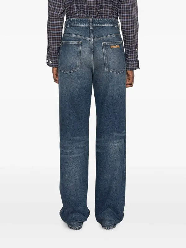Miu Miu Five-pocket Loose Fit Denim Jeans