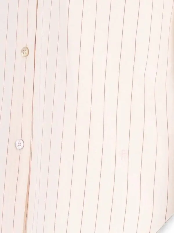 FORTE_FORTE Striped Cotton Shirt With French Collar - Multicolor