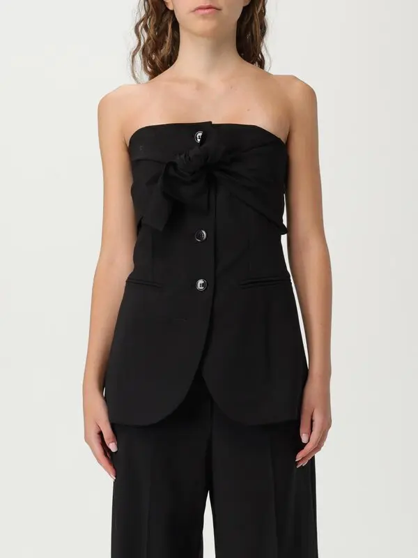 Max Mara Strapless Tie Detailed Top
