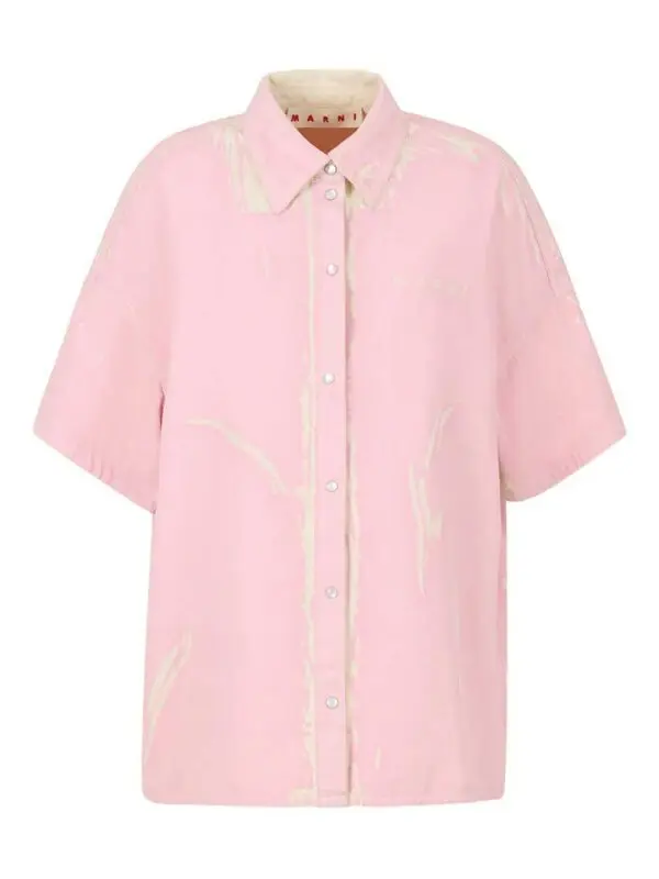 Marni Short-sleeved Denim Shirt - Multicolor