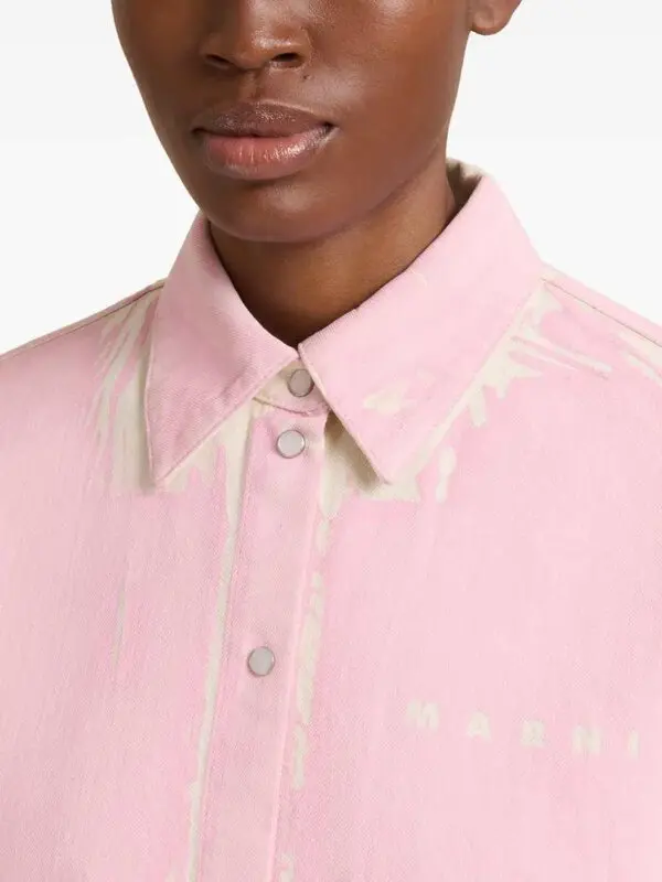 Marni Short-sleeved Denim Shirt - Multicolor