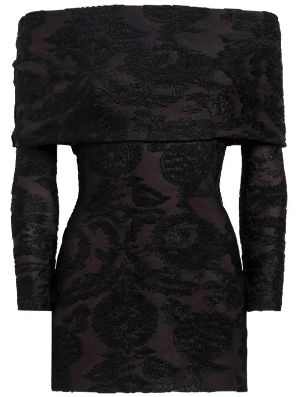 Etro Chenille Jacquard Paisley Foliage Sweater - Black