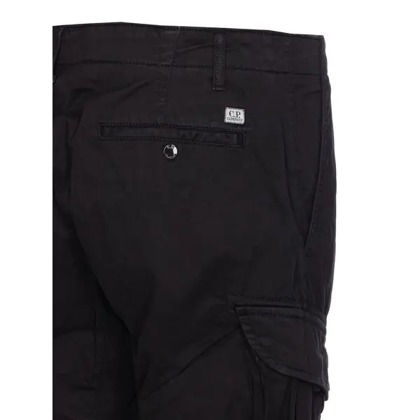C.P. COMPANY Cotton Blend Trousers - Black