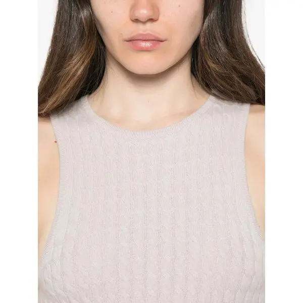 LISA YANG Cashmere Cable Knit Tank Top