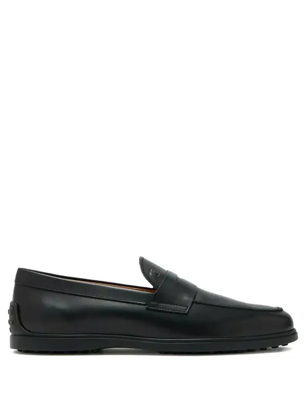 TOD'S Leather Gommino Loafers - Black