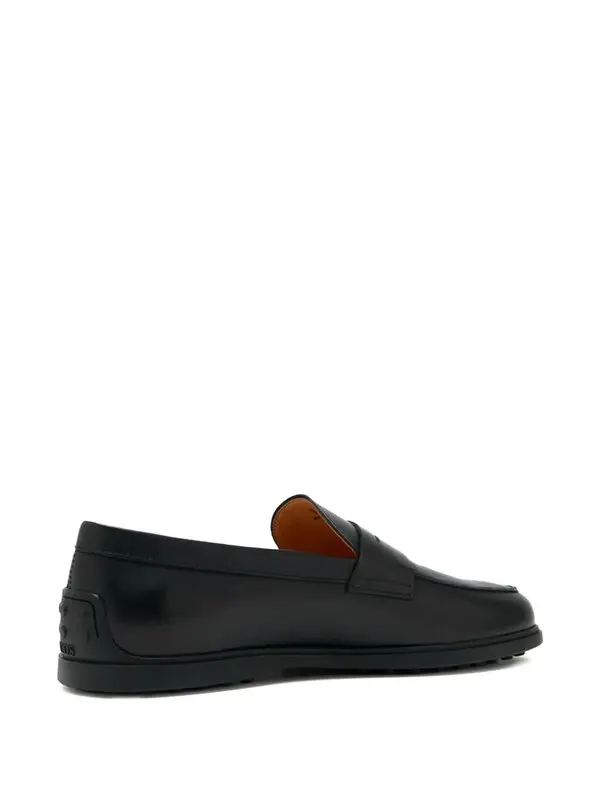 TOD'S Calf Leather Gommino Loafers - Black