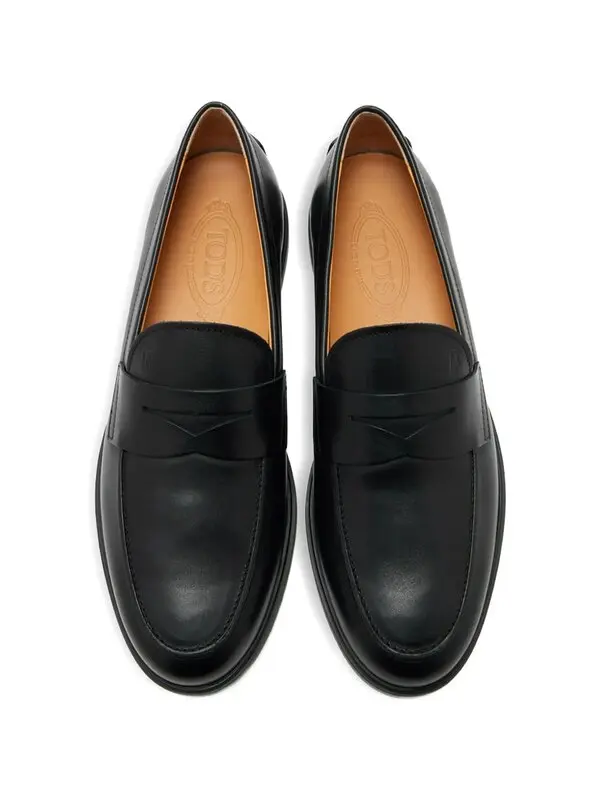 TOD'S Calf Leather Gommino Loafers - Black