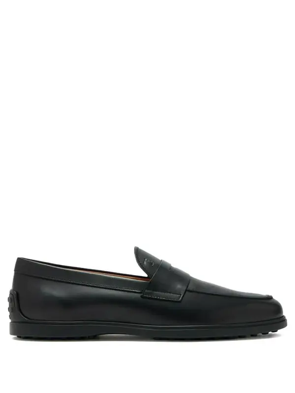 TOD'S Calf Leather Gommino Loafers - Black