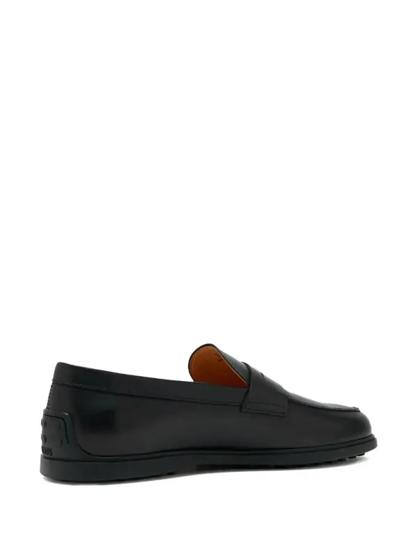TOD'S Calf Leather Gommino Loafers - Black