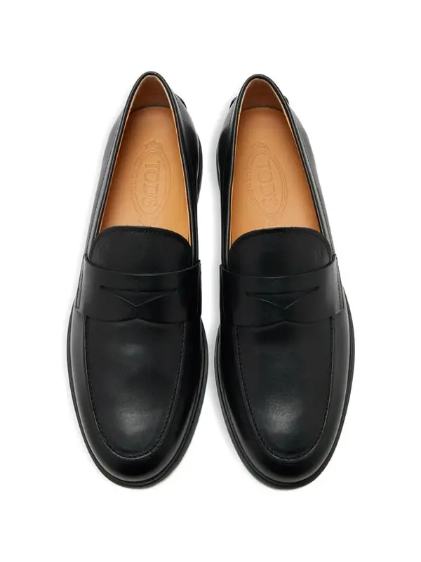 TOD'S Calf Leather Gommino Loafers - Black