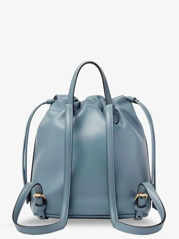 Fendi Leather Backpack With Metal Ff Logo Detail - Multicolor