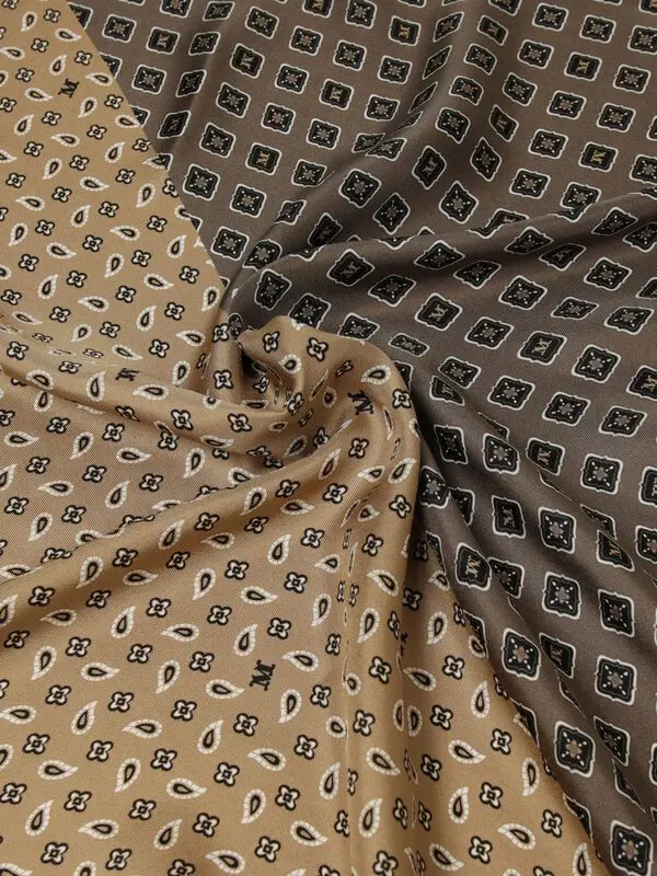 Max Mara Mixed Print Silk Foulard