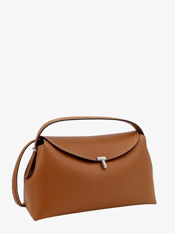 TOTEME Hammered Leather Handbag - Tan