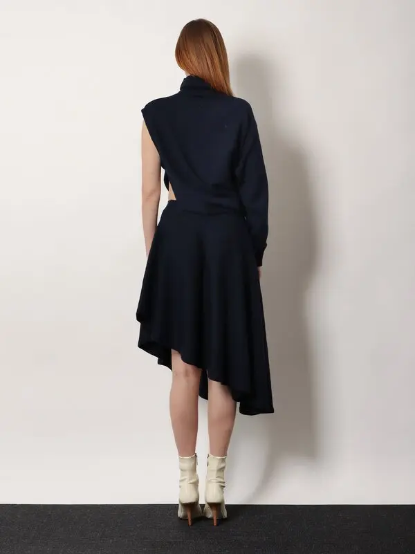 Alaïa Cut-out Virgin Wool Dress - Multicolor