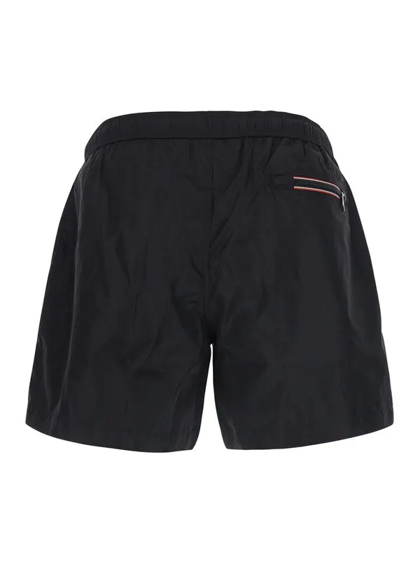 Moncler Tech Fabric Logo Swim Shorts - Black