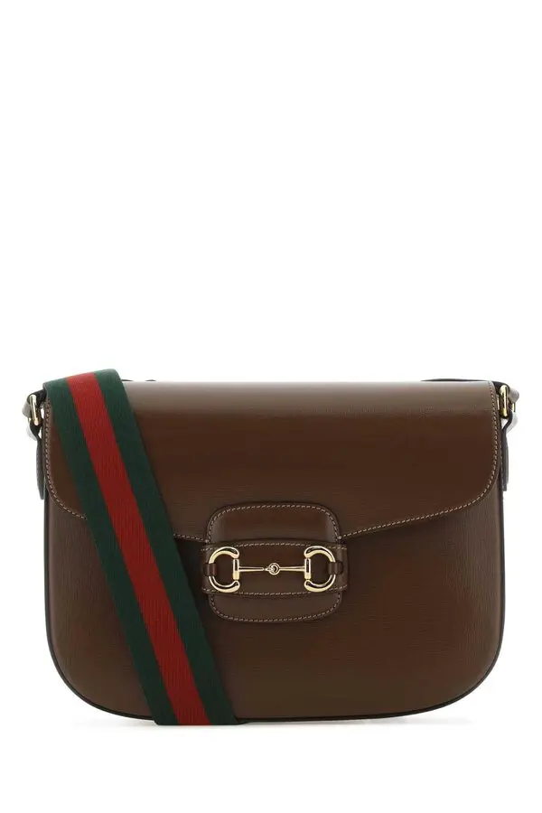 Gucci Leather 1955 Horsebit Shoulder Bag - Brown