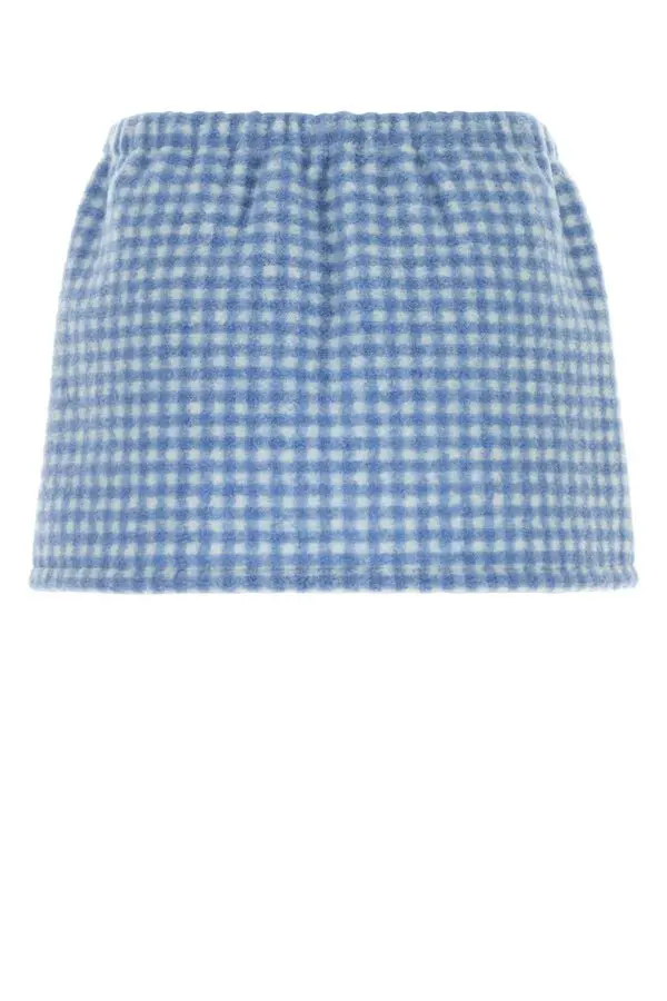 Miu Miu Printed Pile Mini Skirt