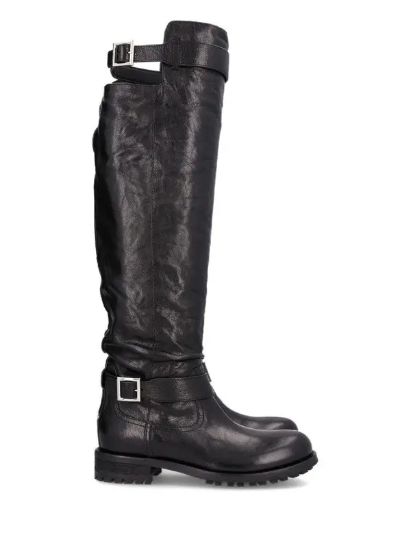 JIMMY CHOO Biker Knee Boot - Black