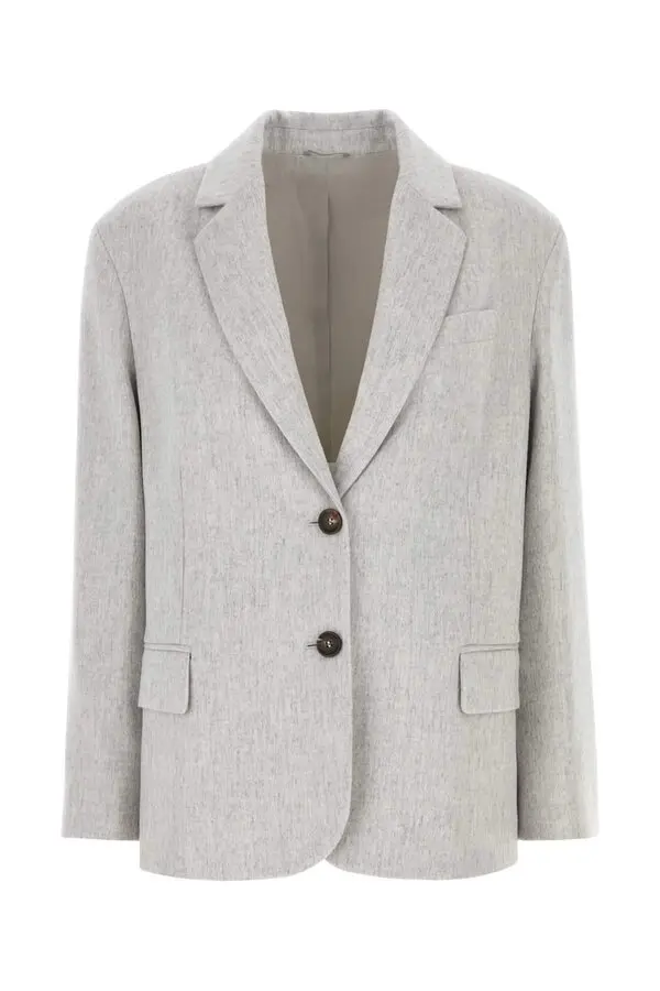 Brunello Cucinelli Light Grey Wool Blazer