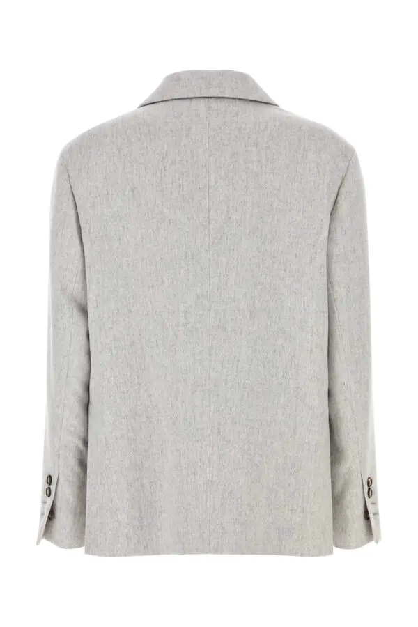 Brunello Cucinelli Light Grey Wool Blazer