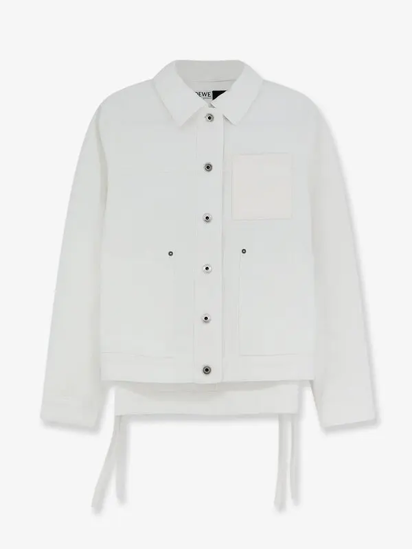 Loewe Paula's Ibiza-workwear Denim Jacket - White