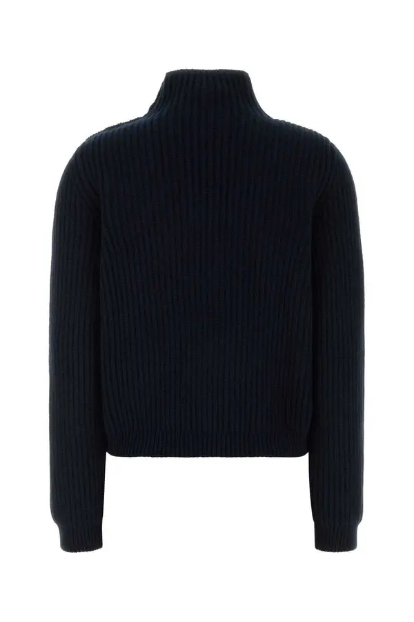 FERRAGAMO Navy Wool Blend Sweater
