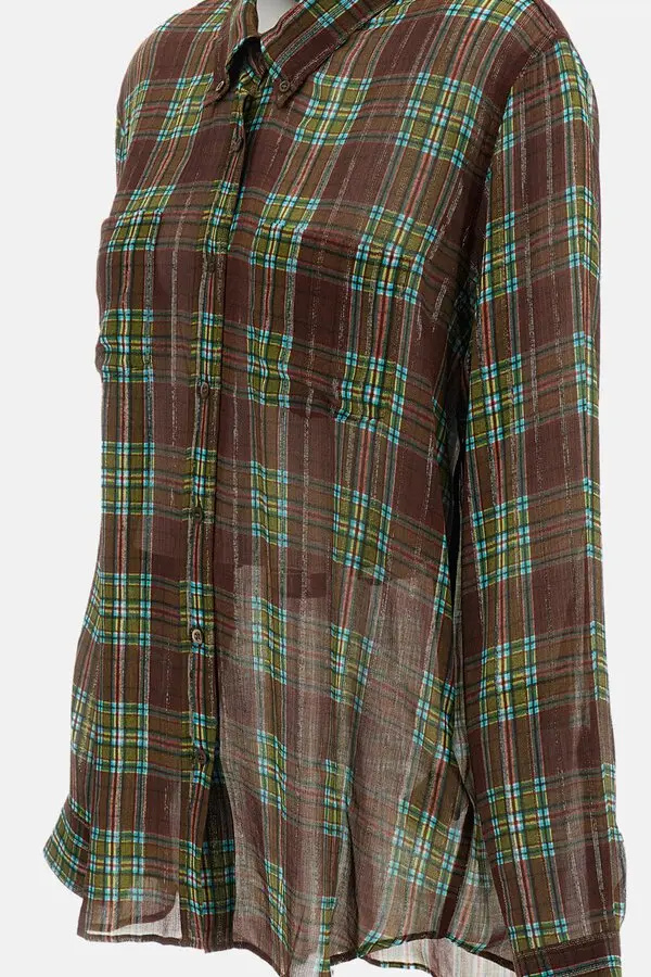 Dries Van Noten Checked Long Sleeve Shirt - Multicolor