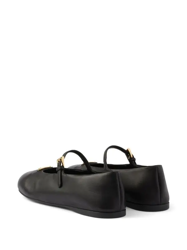 Prada Leather Ballerine - Black