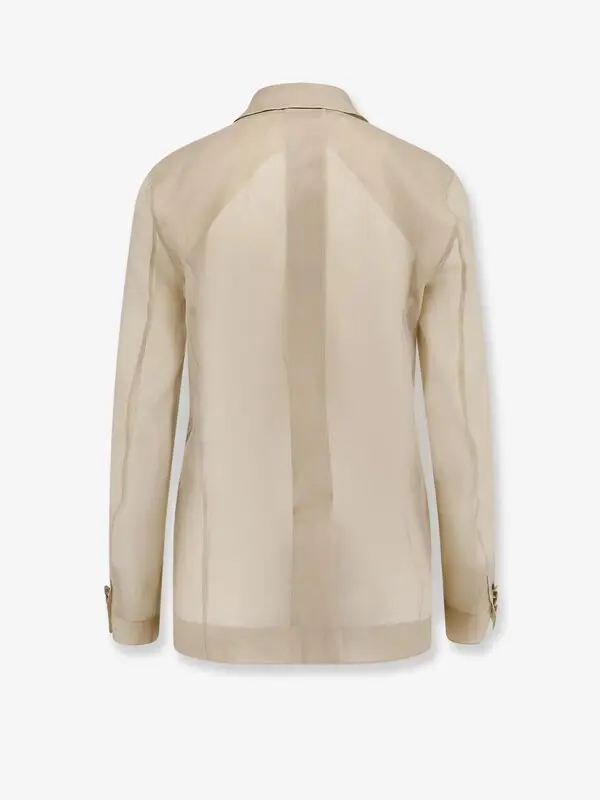 Max Mara Silk Double-breasted Blazer - Multicolor