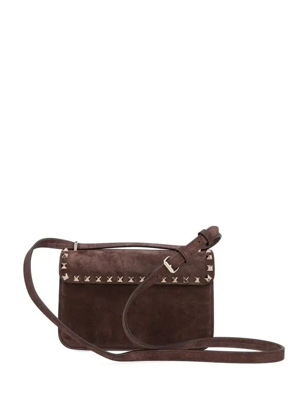 Valentino Garavani Small Rockstud Shoulder Bag - Brown