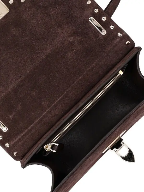 Valentino Garavani Small Rockstud Shoulder Bag - Brown