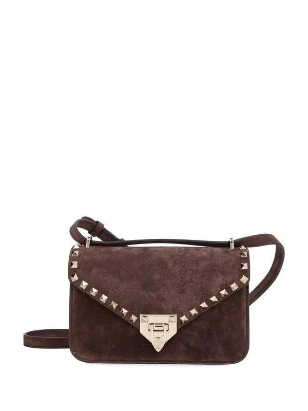 Valentino Garavani Small Rockstud Shoulder Bag - Brown