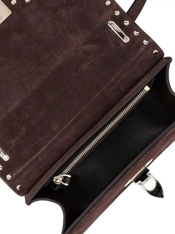 Valentino Garavani Small Rockstud Shoulder Bag - Brown