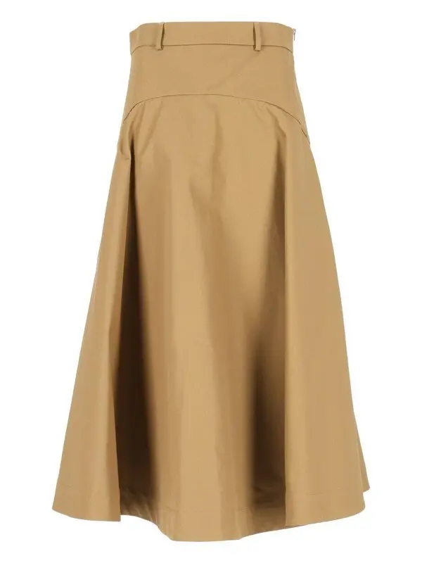 Balenciaga Cotton A-line Skirt - Cream