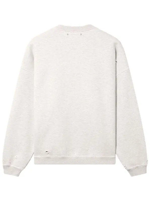 GOLDEN GOOSE Melange Cotton Star Sweatshirt - Gray