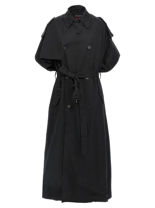 Balenciaga Stole Trench Coat - Black