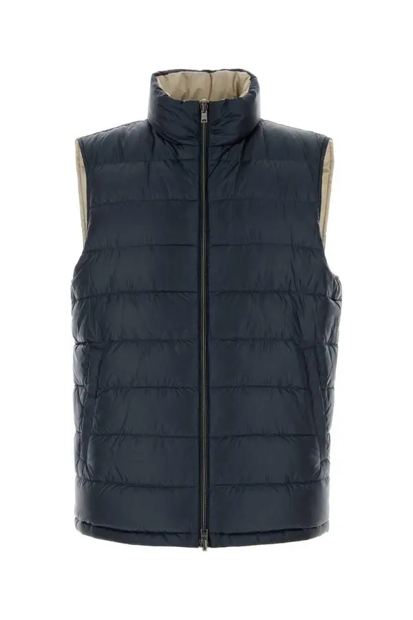 Herno Nylon Sleeveless Down Jacket - Blue