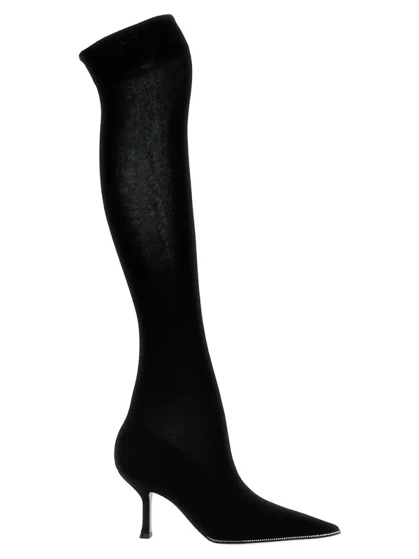 Rene Caovilla Knitted Over The Knee Boots