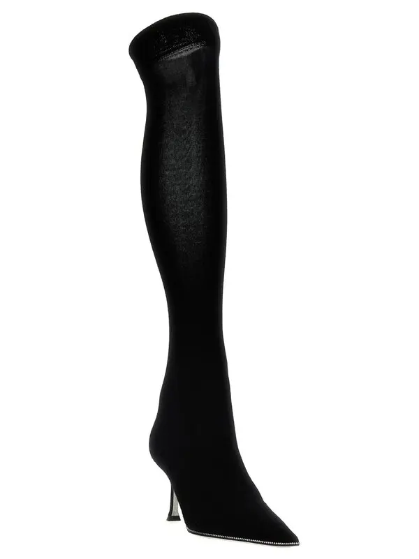 Rene Caovilla Knitted Over The Knee Boots