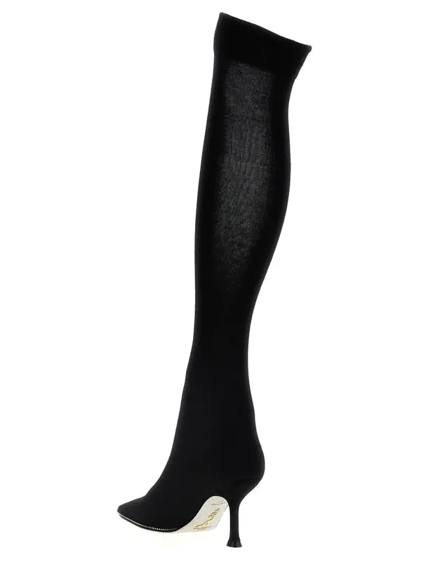 Rene Caovilla Knitted Over The Knee Boots