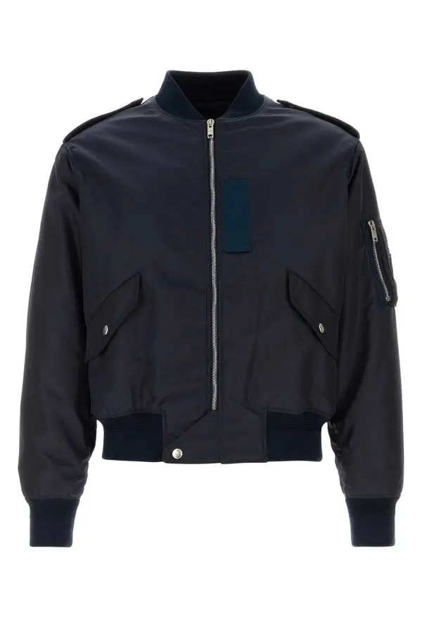 Givenchy Navy Nylon Bomber Jacket - Blue