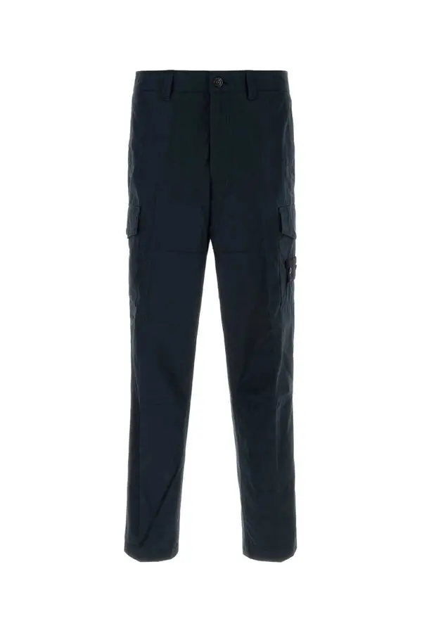 Stone Island Navy Cotton Cargo Pant - Blue