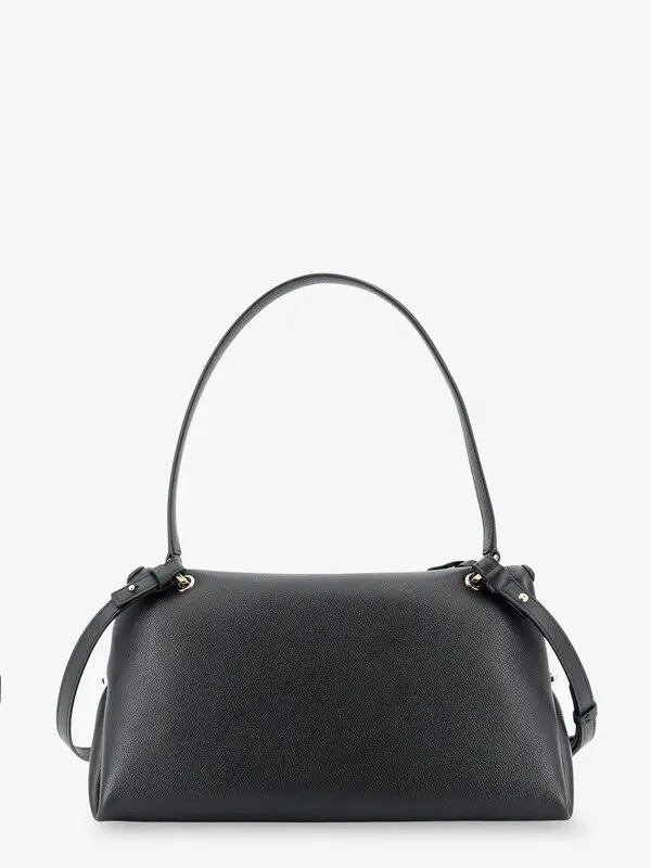 FERRAGAMO Leather Shoulder Bag With Gancini Detail - Multicolor