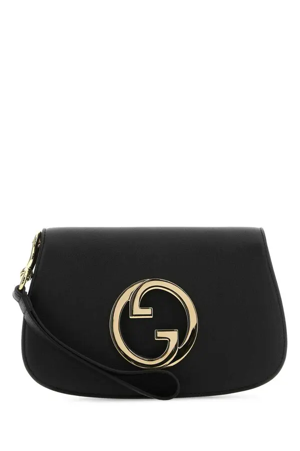 Gucci Leather Blondie Clutch - Black