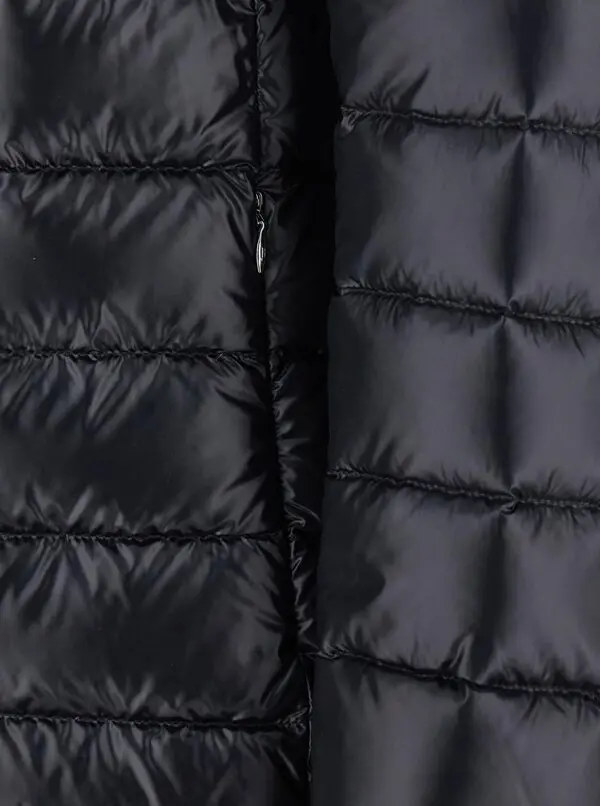 Herno Down Jacket With Fixed Hood And Zip Pockets In Tech Fabric For - Black