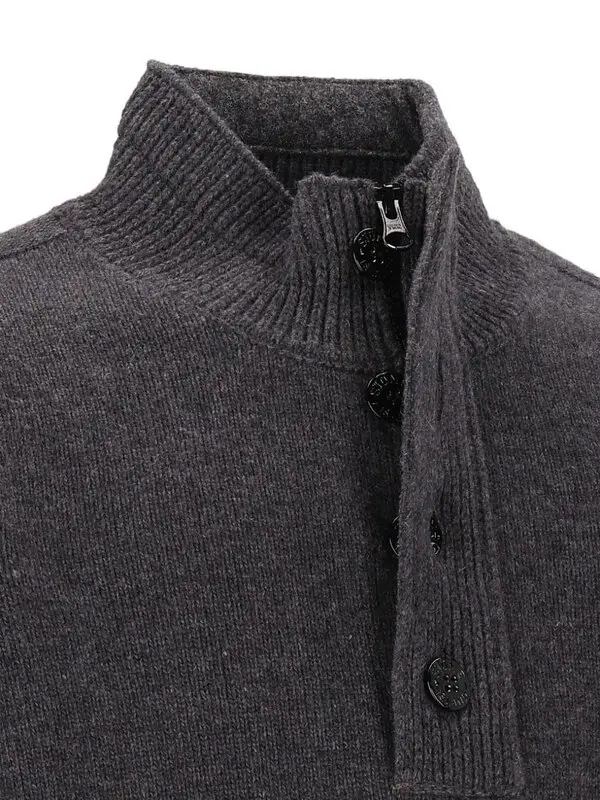 Stone Island Zip Sweater - Gray
