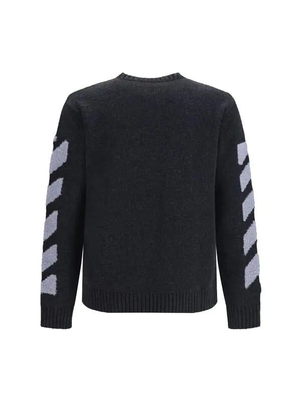 Off-White Diag Fuzzy Crewneck Sweater
