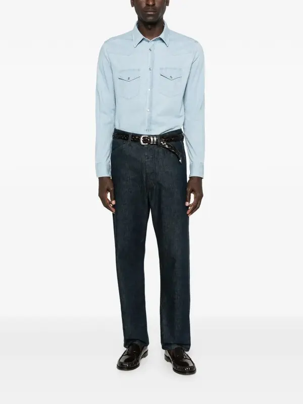 TOM FORD Denim Chambray Western Shirt