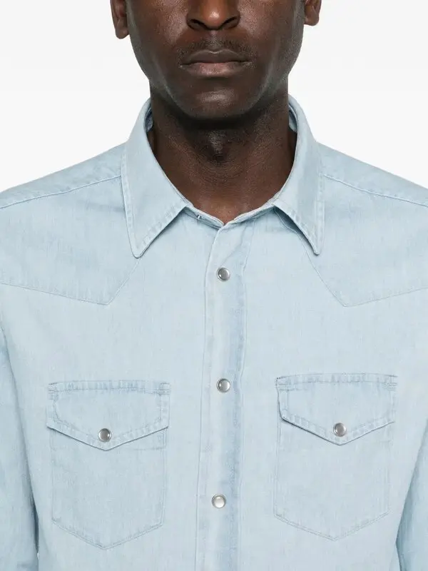TOM FORD Denim Chambray Western Shirt