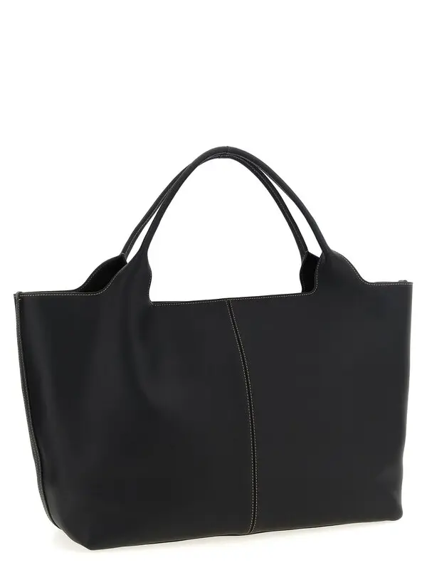 TOD'S Medium Ebr Shopping Bag - Black